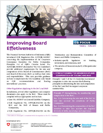 CG Focus Indonesia: Improving Board Effectiveness, Issue 3