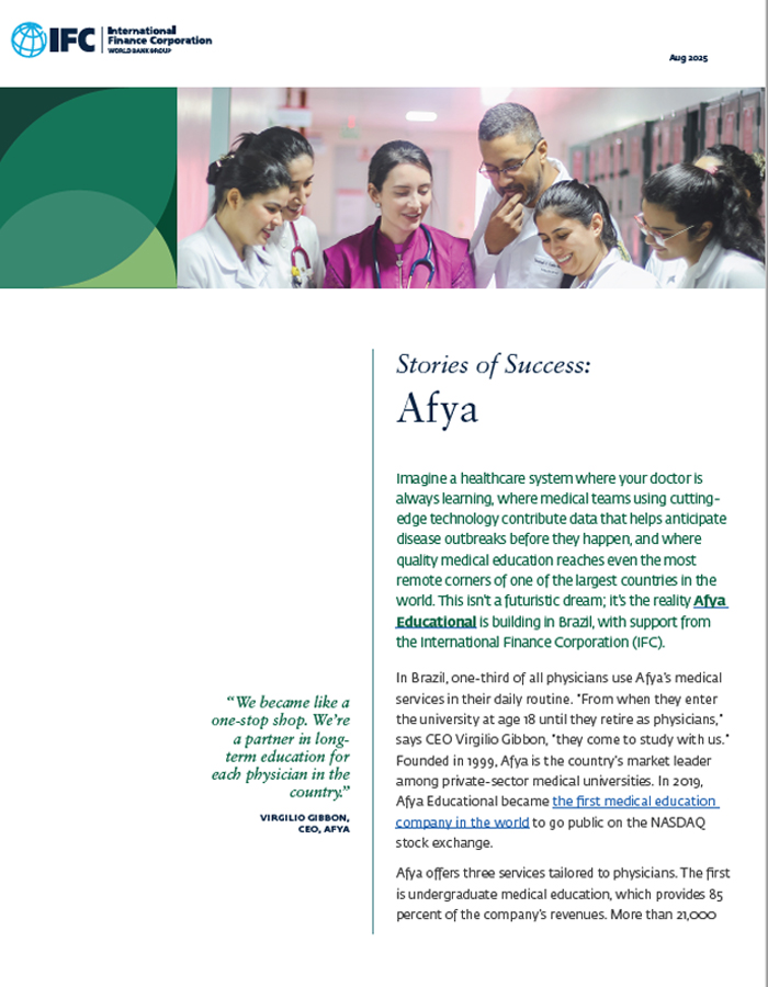 Afya and IFC: Transforming Medical Education and Digital Healthcare in Brazil